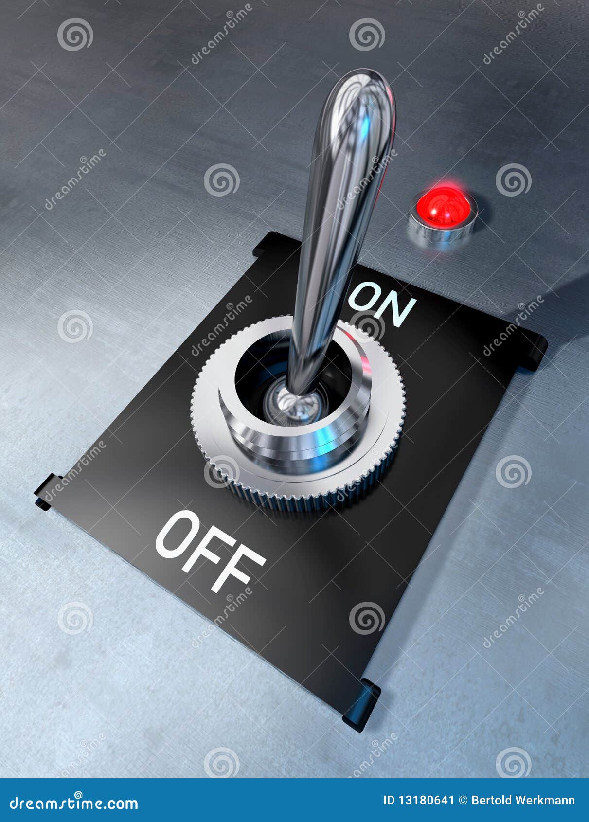 Silver Switch, Turn On Or Turn Off The Lights . Royalty-Free Stock ...