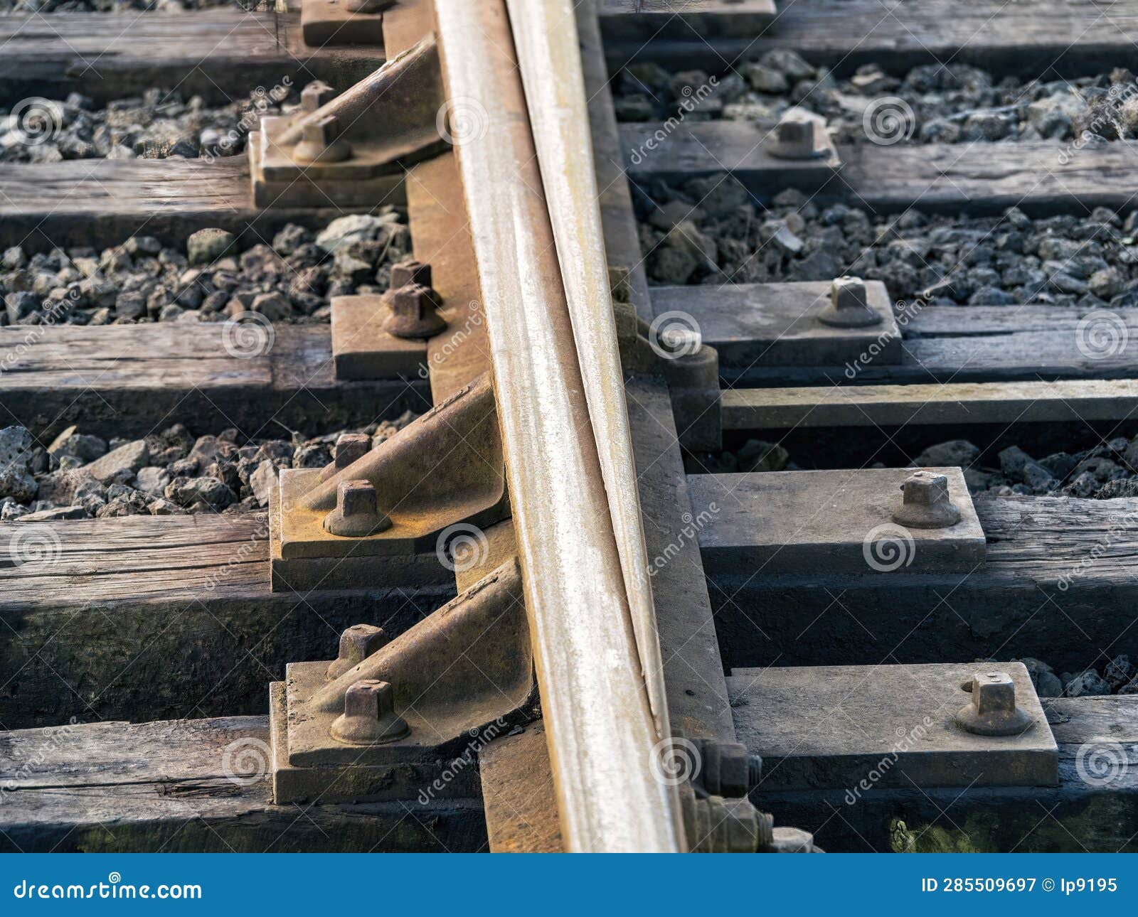 Switch Blade of Tong Rail and Stock Rail Stock Image - Image of track ...