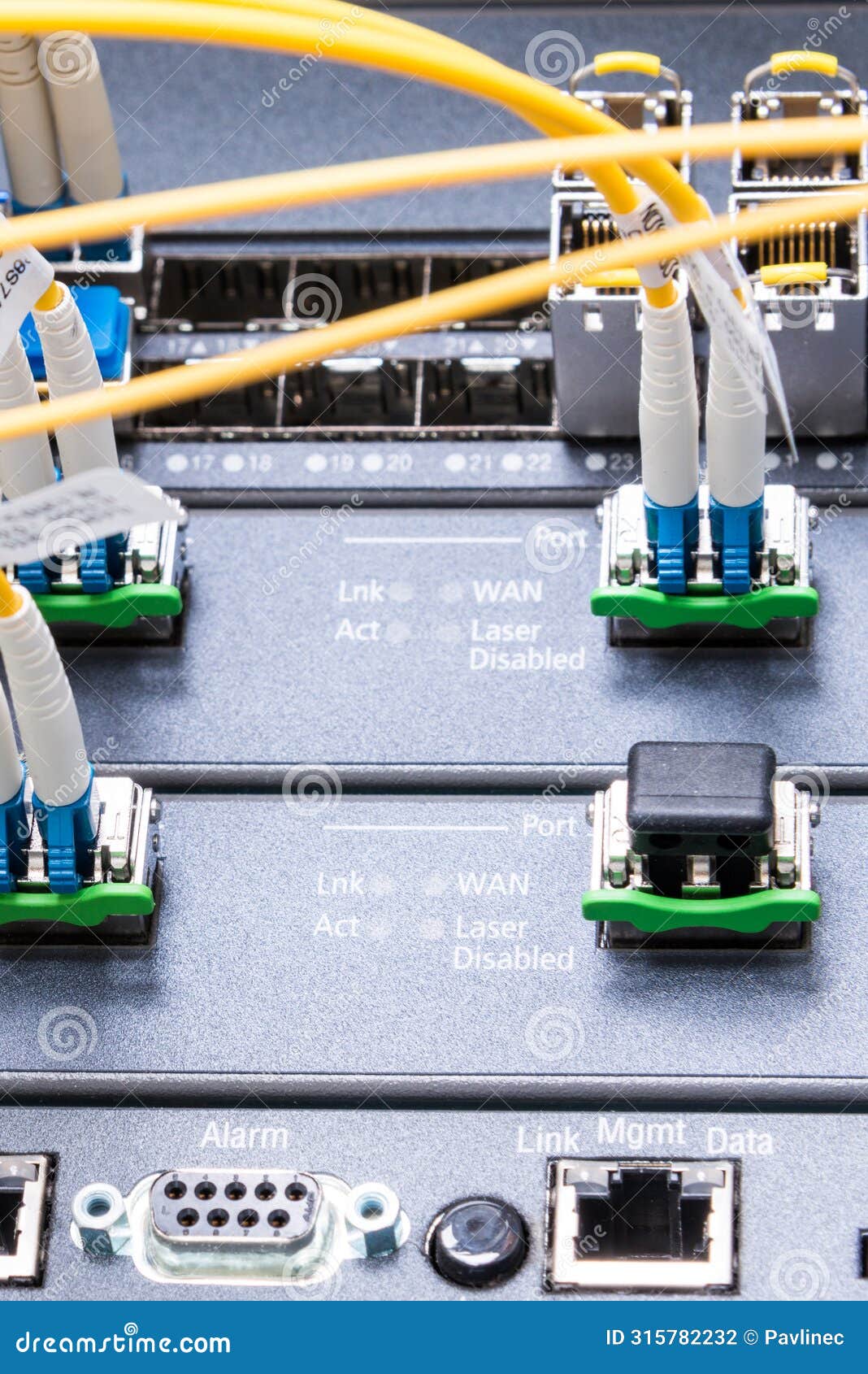 Switch Board with Connected Network Cables Stock Photo - Image of ...