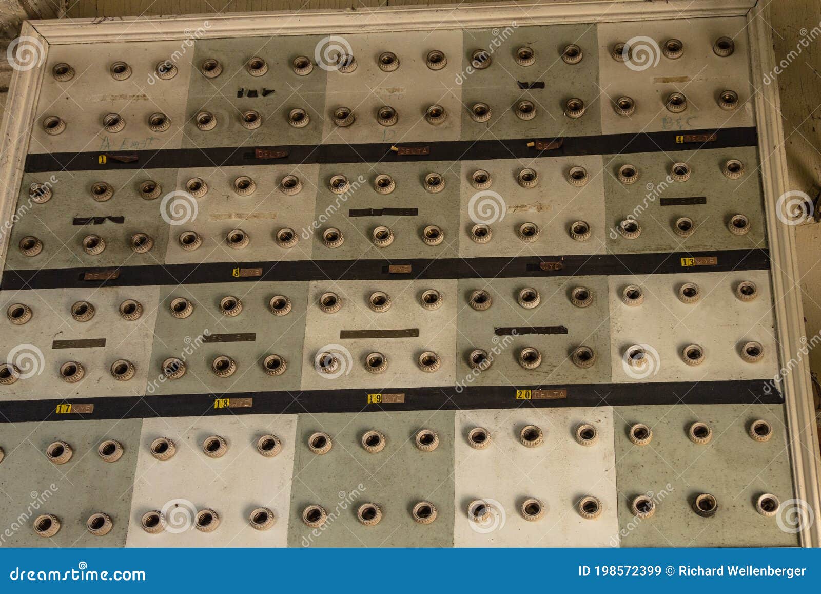 Switch Board for Old Fashioned Fuse Board Stock Image - Image of ...