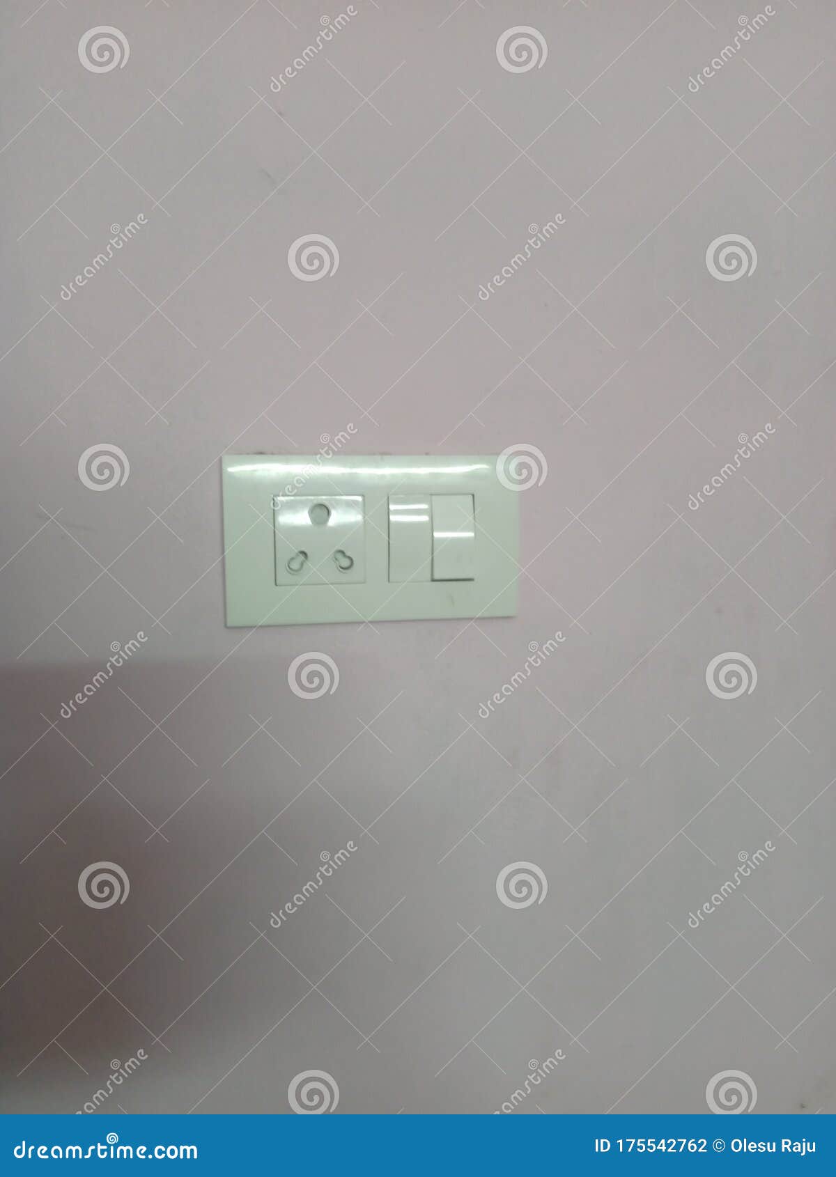 Switch Board on Wall Attached Hole Stock Photo - Image of board, hole ...