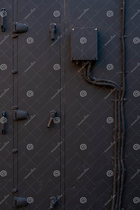Switch Box. Black Paint Surface Stock Photo - Image of circuit, home ...