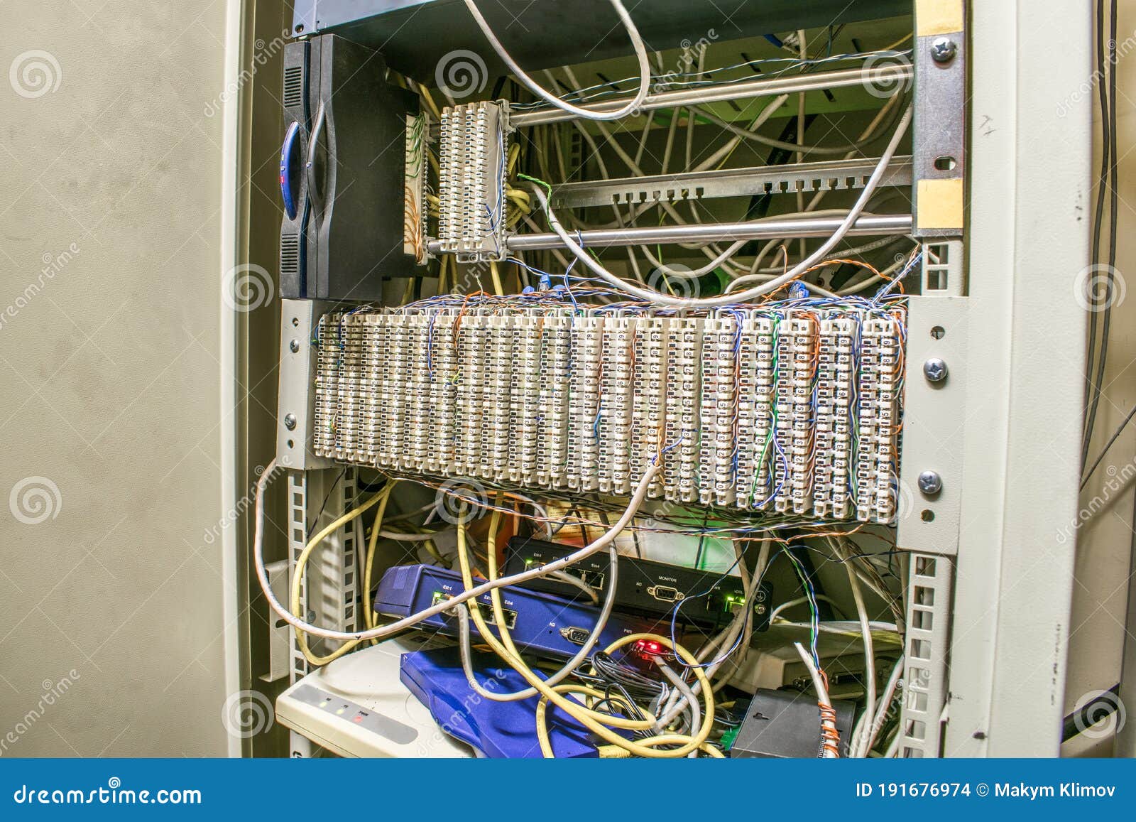 A Switch Box with Equipment for Telephony and the Internet ...