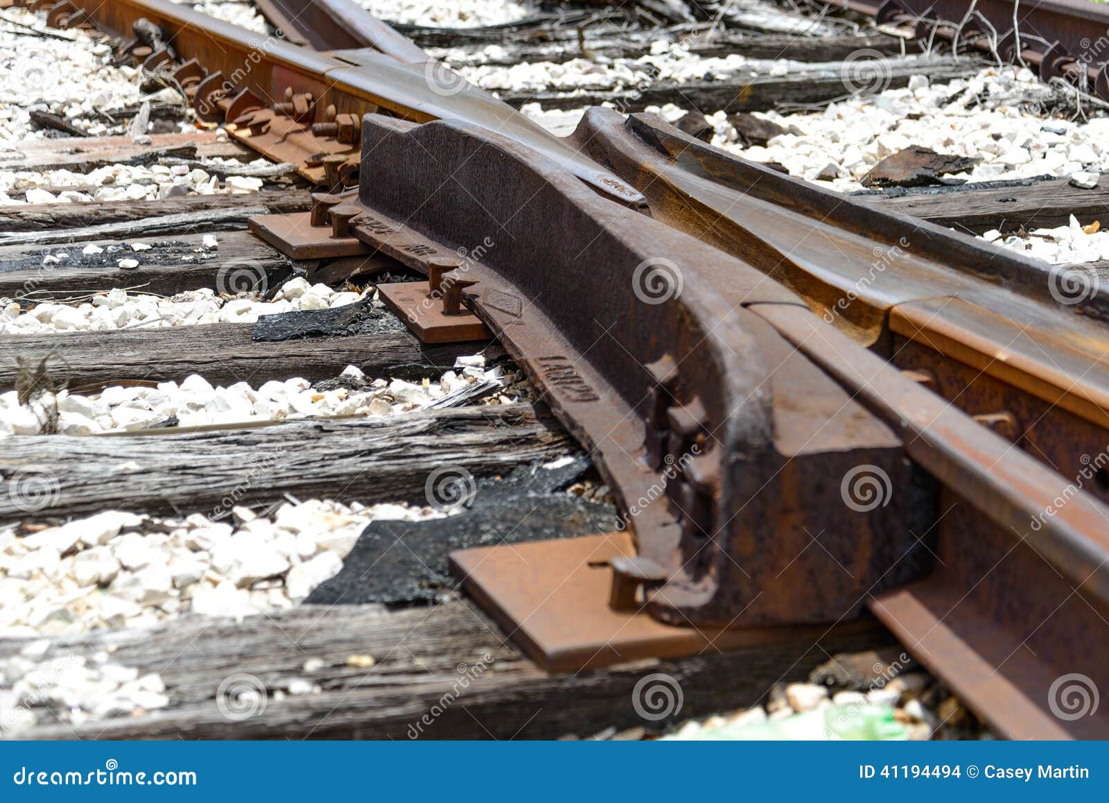Switch At Broken Railroad Tracks Stock Photo | CartoonDealer.com #41194494 Switch At Broken Railroad Tracks Stock Photo | CartoonDealer.com #41194494