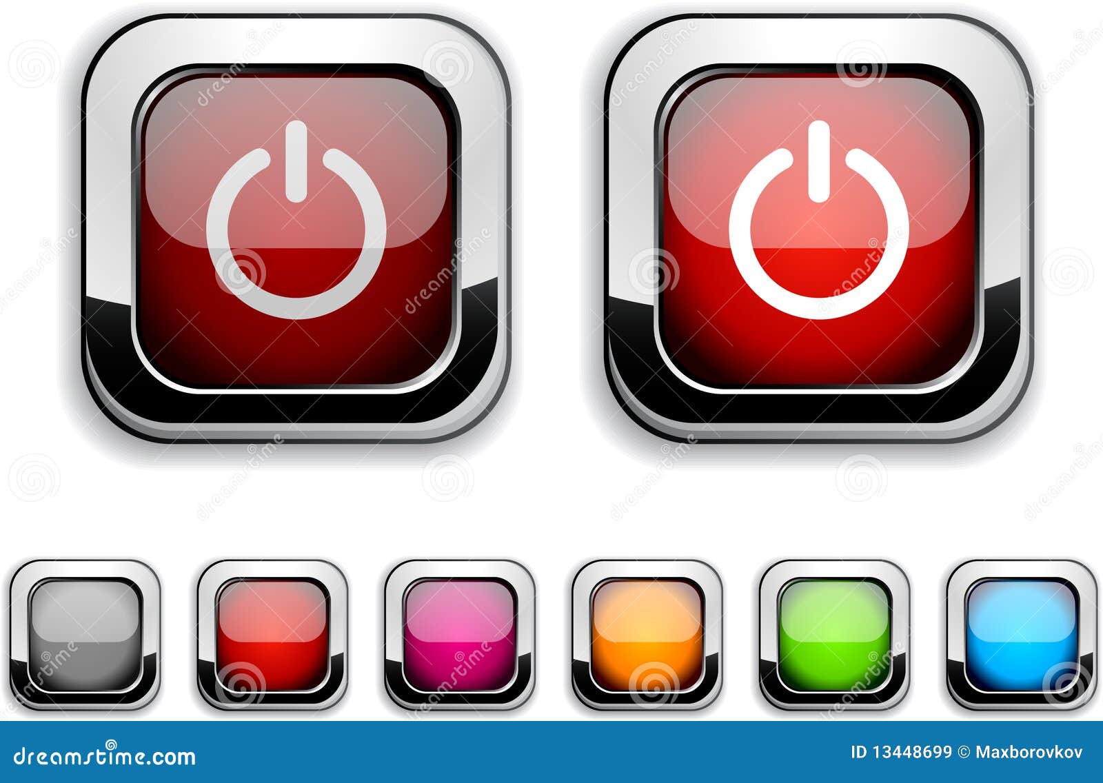 Switch button. stock vector. Illustration of glossy, push - 13448699
