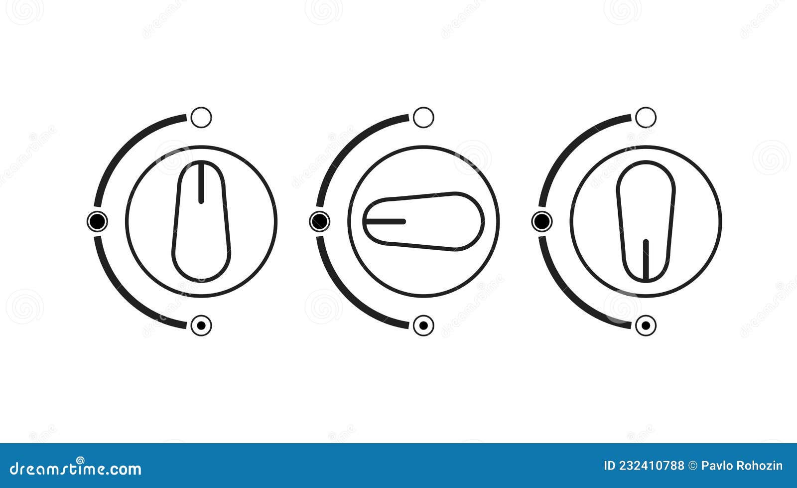 Switch Button Control, Isolated Vector Icon Illustration Stock Vector ...