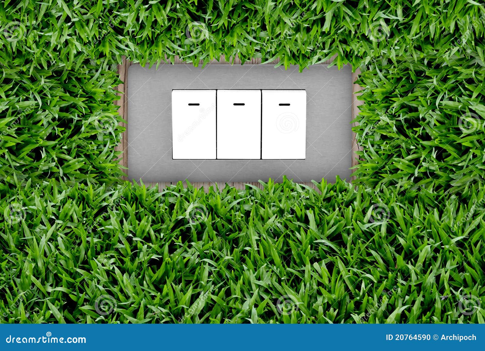 Switch button in grass stock photo. Image of knob, pictogram - 20764590