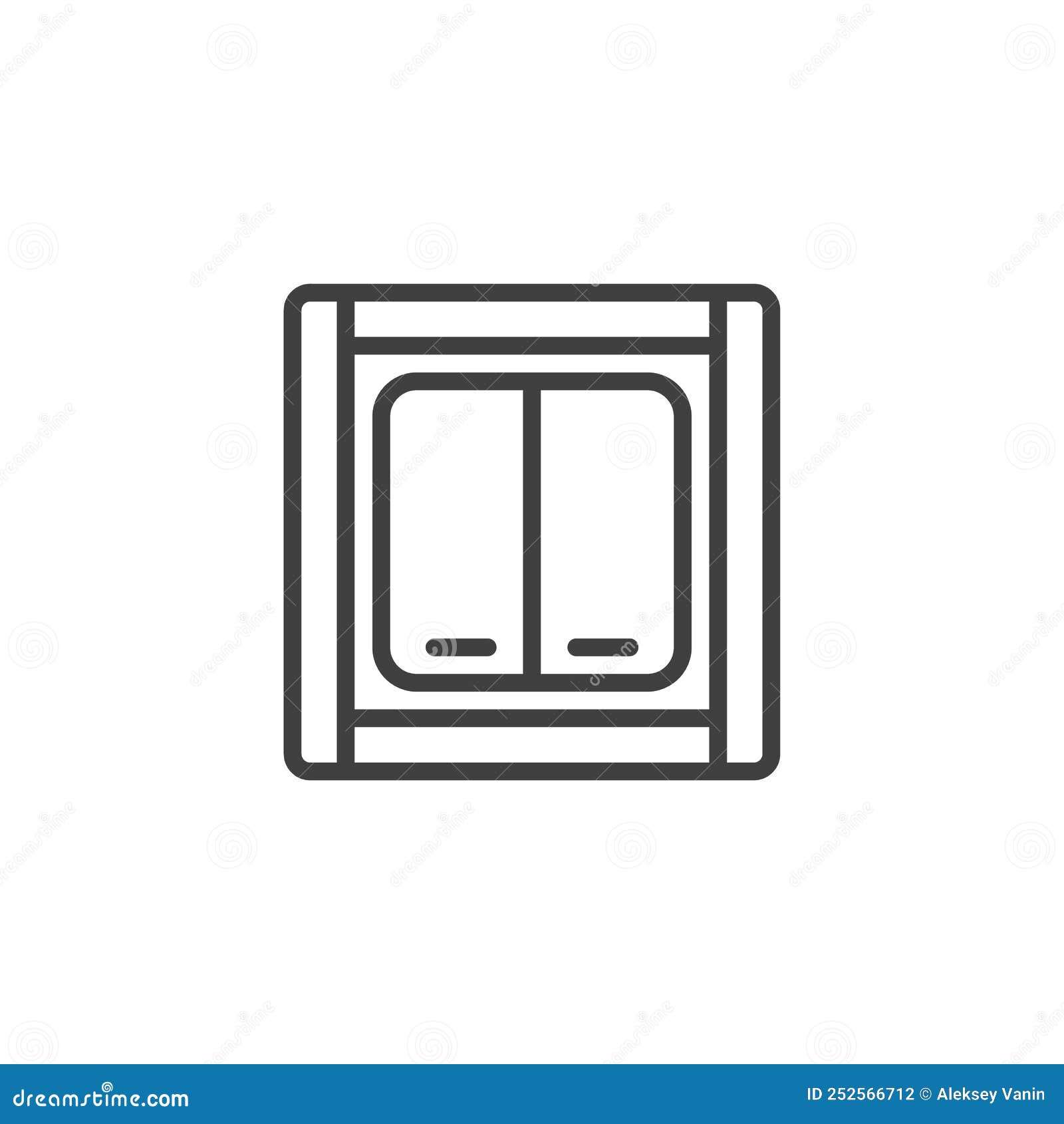 Switch button line icon stock vector. Illustration of logo - 252566712