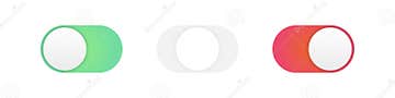 Switch Button. on Off UI Symbols, Active and Inactive Interface Elements, Round Tap Interaction ...