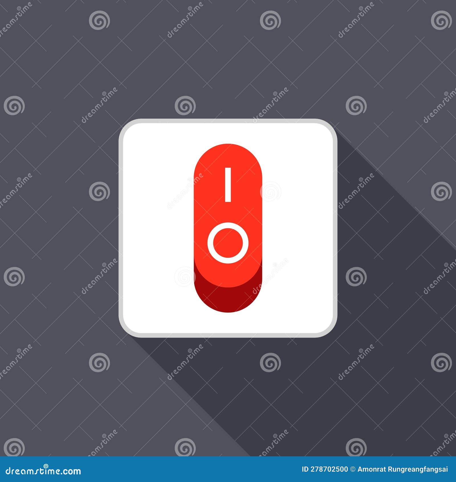Switch Button or Turn on Turn Off Power Stock Vector - Illustration of ...