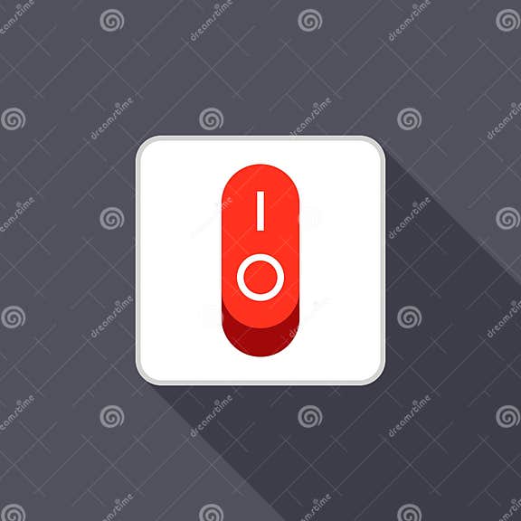 Switch Button or Turn on Turn Off Power Stock Vector - Illustration of ...