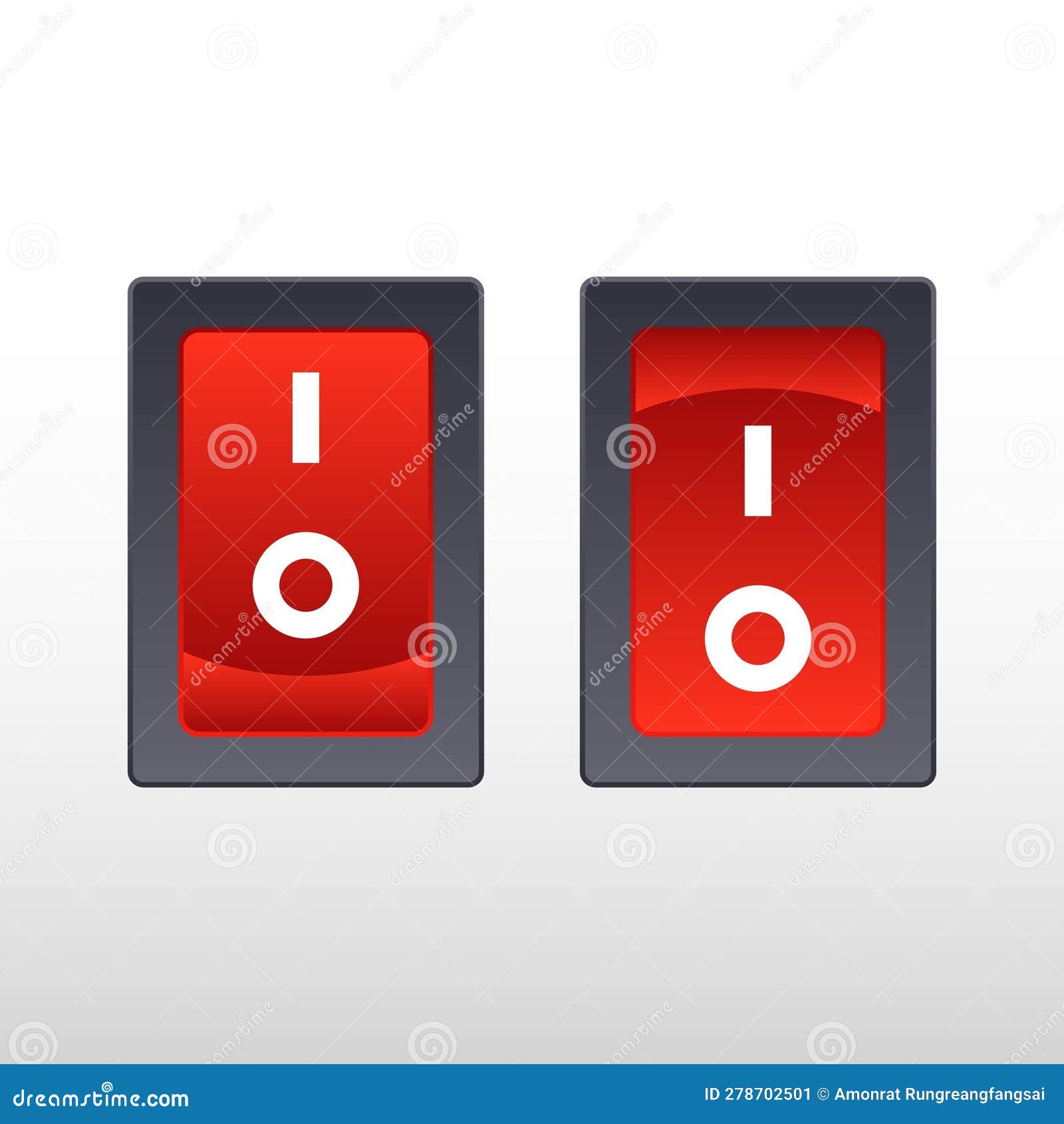 Switch Button or Turn on Turn Off Power Stock Vector - Illustration of ...