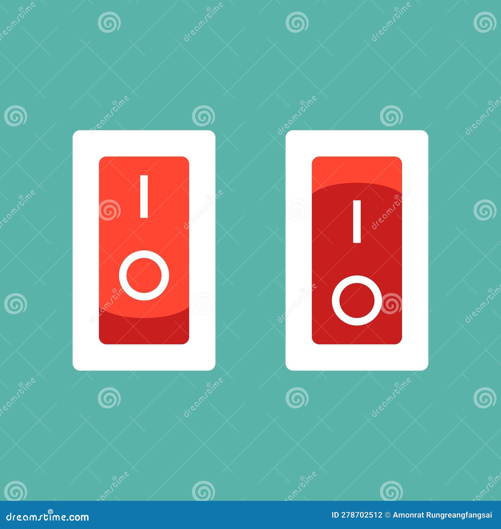 Switch Button or Turn on Turn Off Power Stock Vector - Illustration of ...