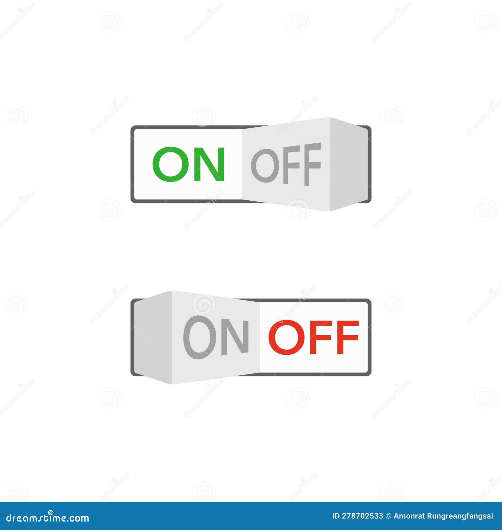 Switch Button or Turn on Turn Off Power Stock Vector - Illustration of ...