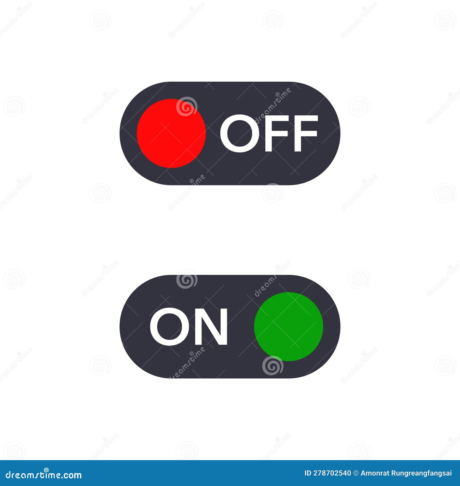 Switch Button or Turn on Turn Off Power Stock Vector - Illustration of ...