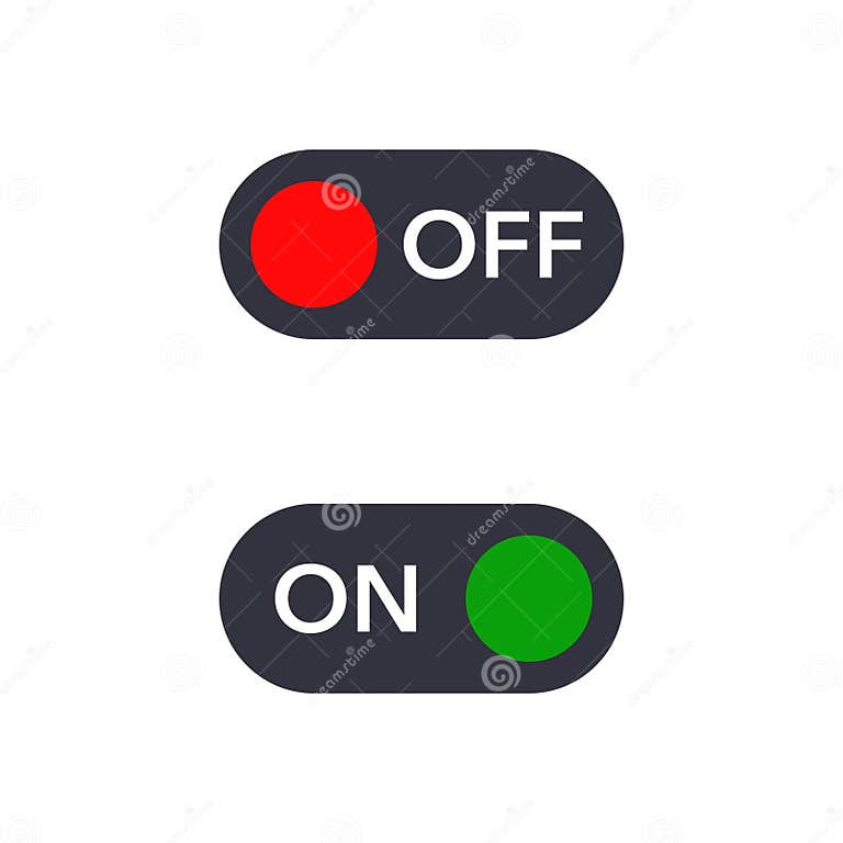 Switch Button or Turn on Turn Off Power Stock Vector - Illustration of ...