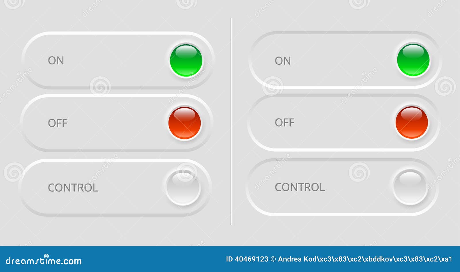 Switch Buttons With Controls Stock Vector - Illustration of element ...