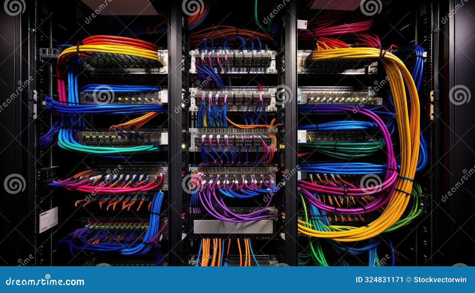 Switch cable networking stock illustration. Illustration of node ...