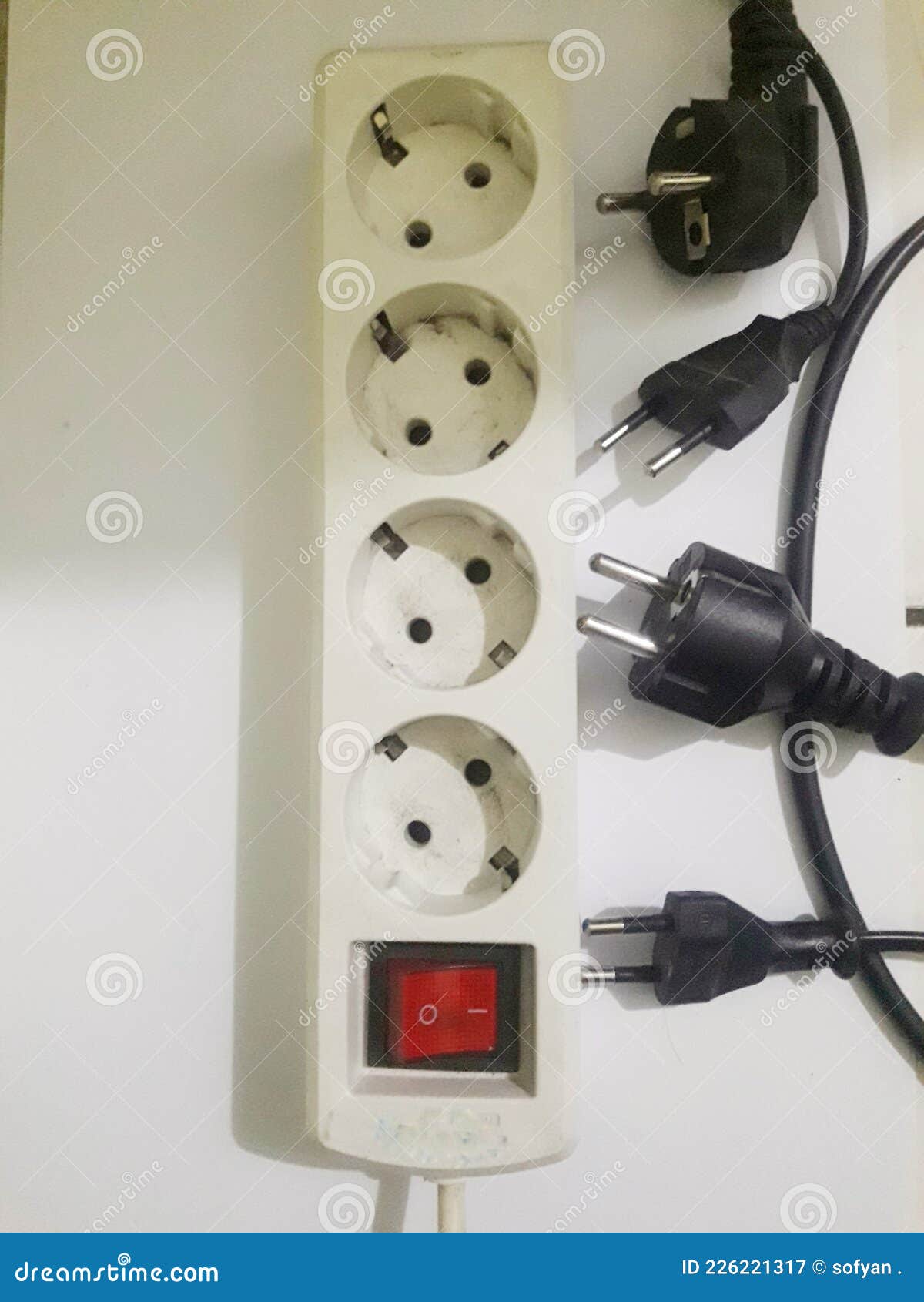 Switch Cable Unplugged in the Office Stock Image - Image of lighting ...