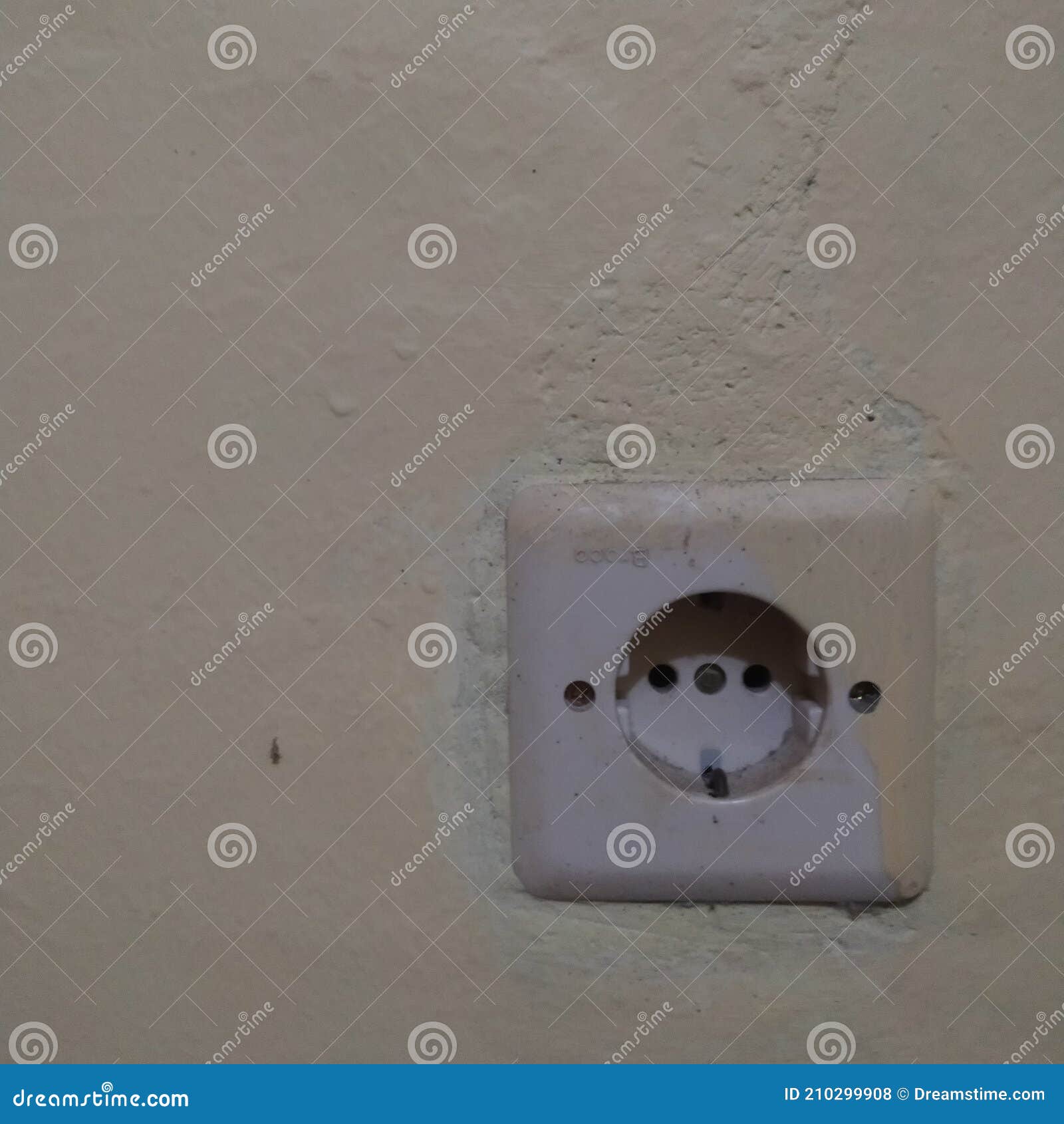 A Switch for Cable on the Wall Stock Photo - Image of cable, hole ...