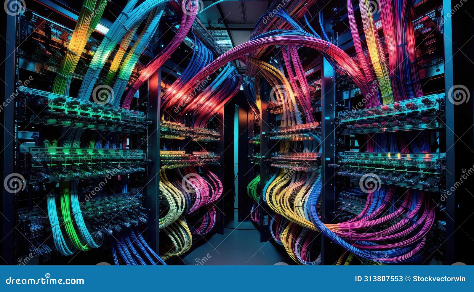 Switch cabling network stock image. Image of horizontal - 313807553