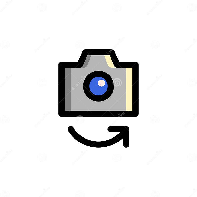 Switch Camera Icon stock vector. Illustration of swap - 266548619