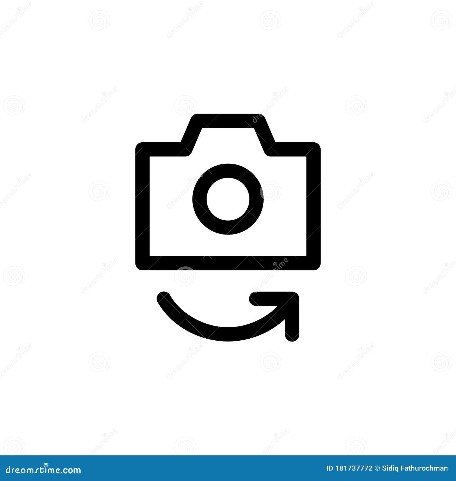 Switch Camera Icon stock vector. Illustration of front - 181737772
