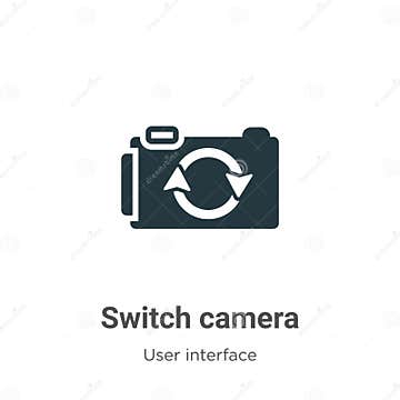 Switch Camera Vector Icon on White Background. Flat Vector Switch ...