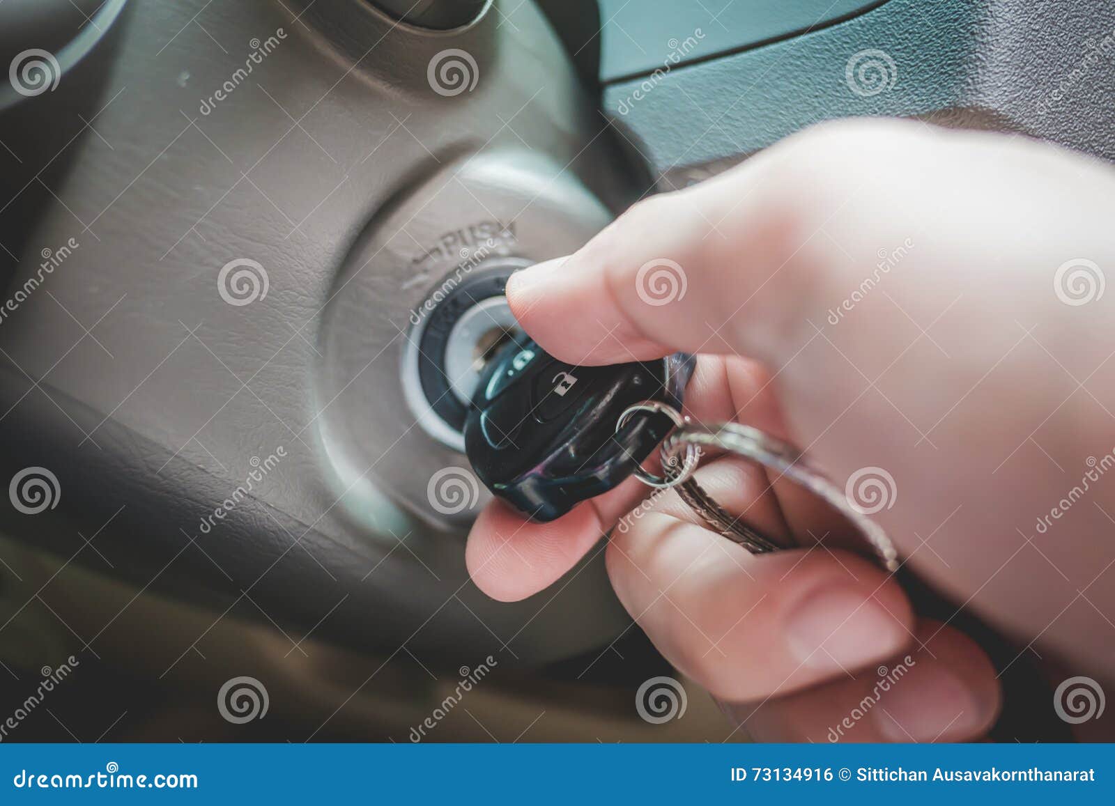 Switch a Car Key on To Start the Engine Stock Photo - Image of turn ...