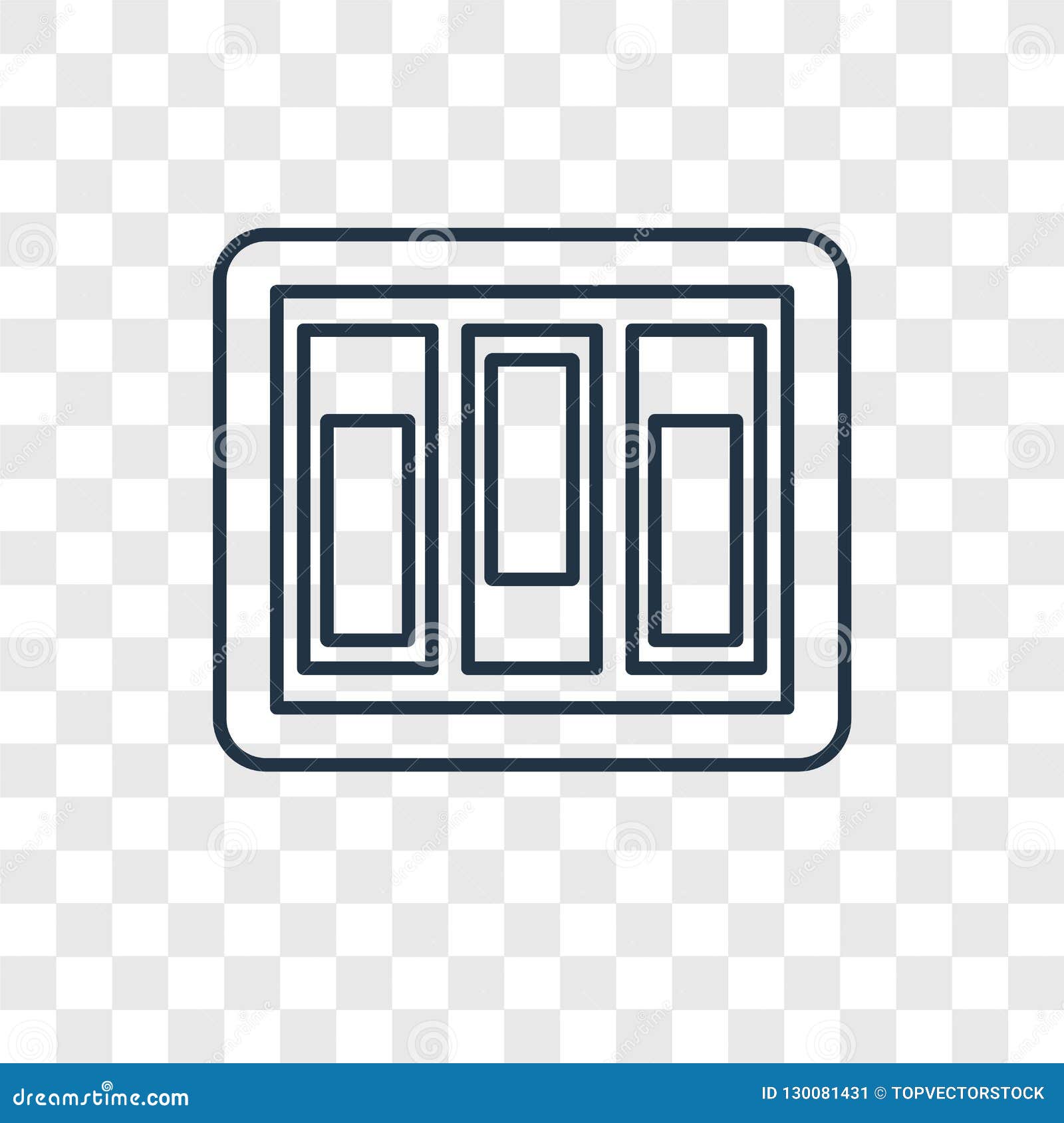 Switch Concept Vector Linear Icon on Transparent Backgr Stock Vector ...