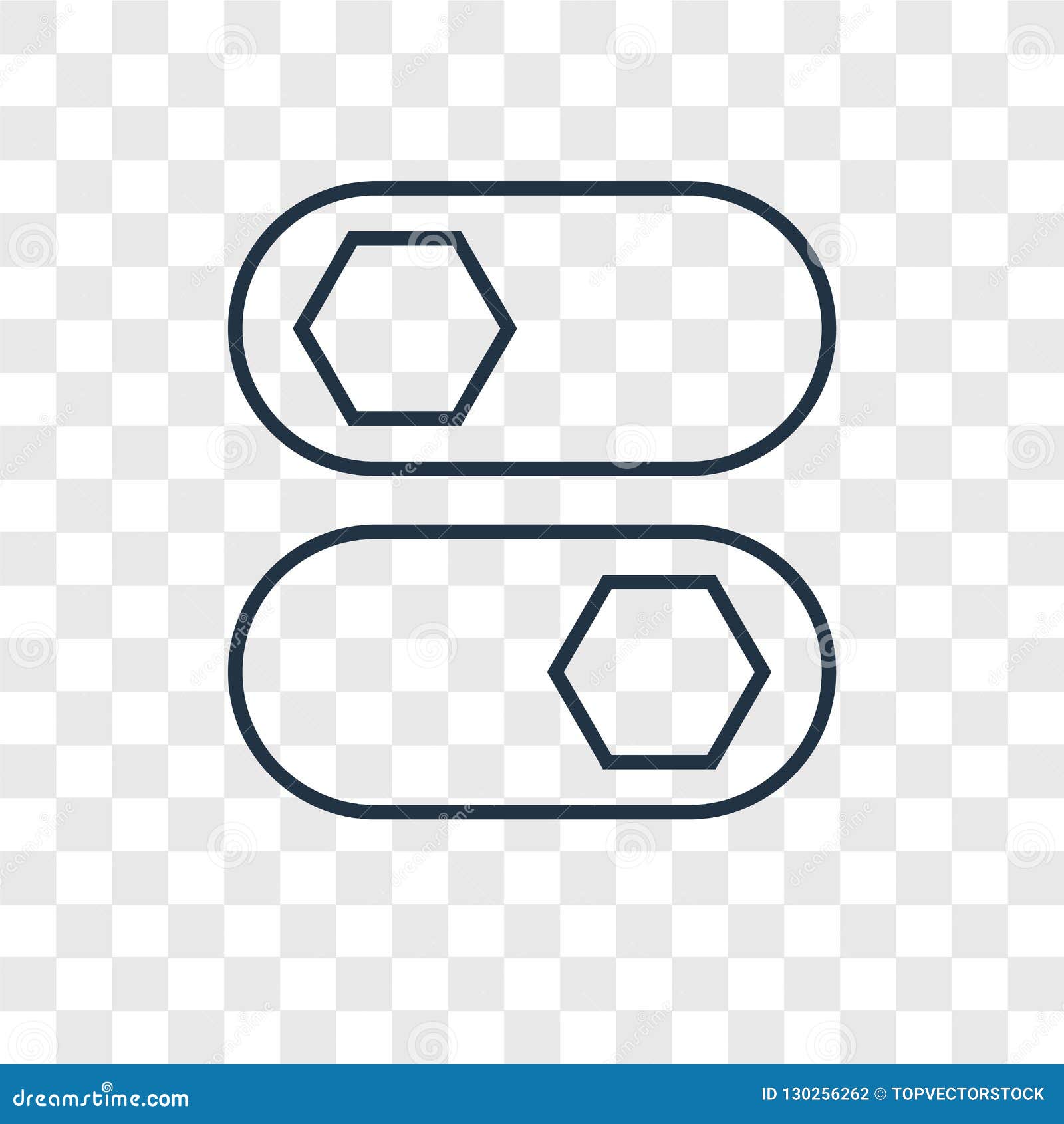 Switch Concept Vector Linear Icon Isolated on Transparent Background ...