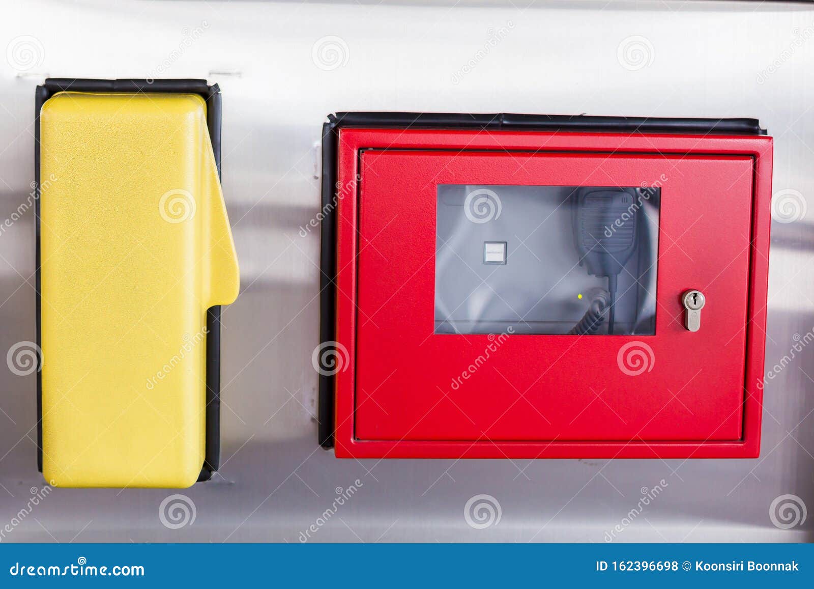 Switch Control Box and Emergency Call in Skytrain Station. Electronic ...