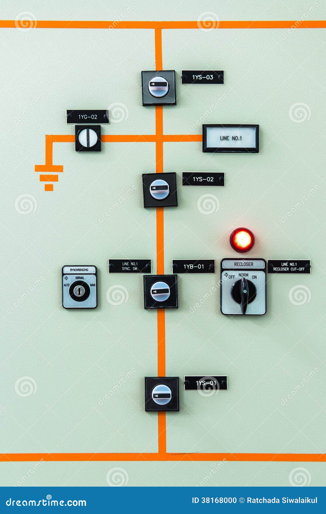 Switch Control at Power Station Stock Photo - Image of insulation ...