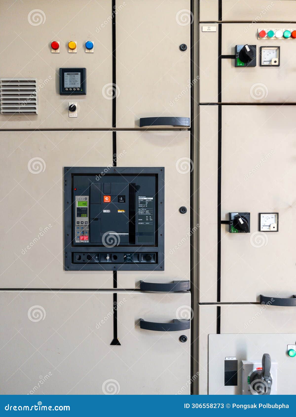 The Switch Controls on the Electrical Circuit Cabinet Stock Image ...