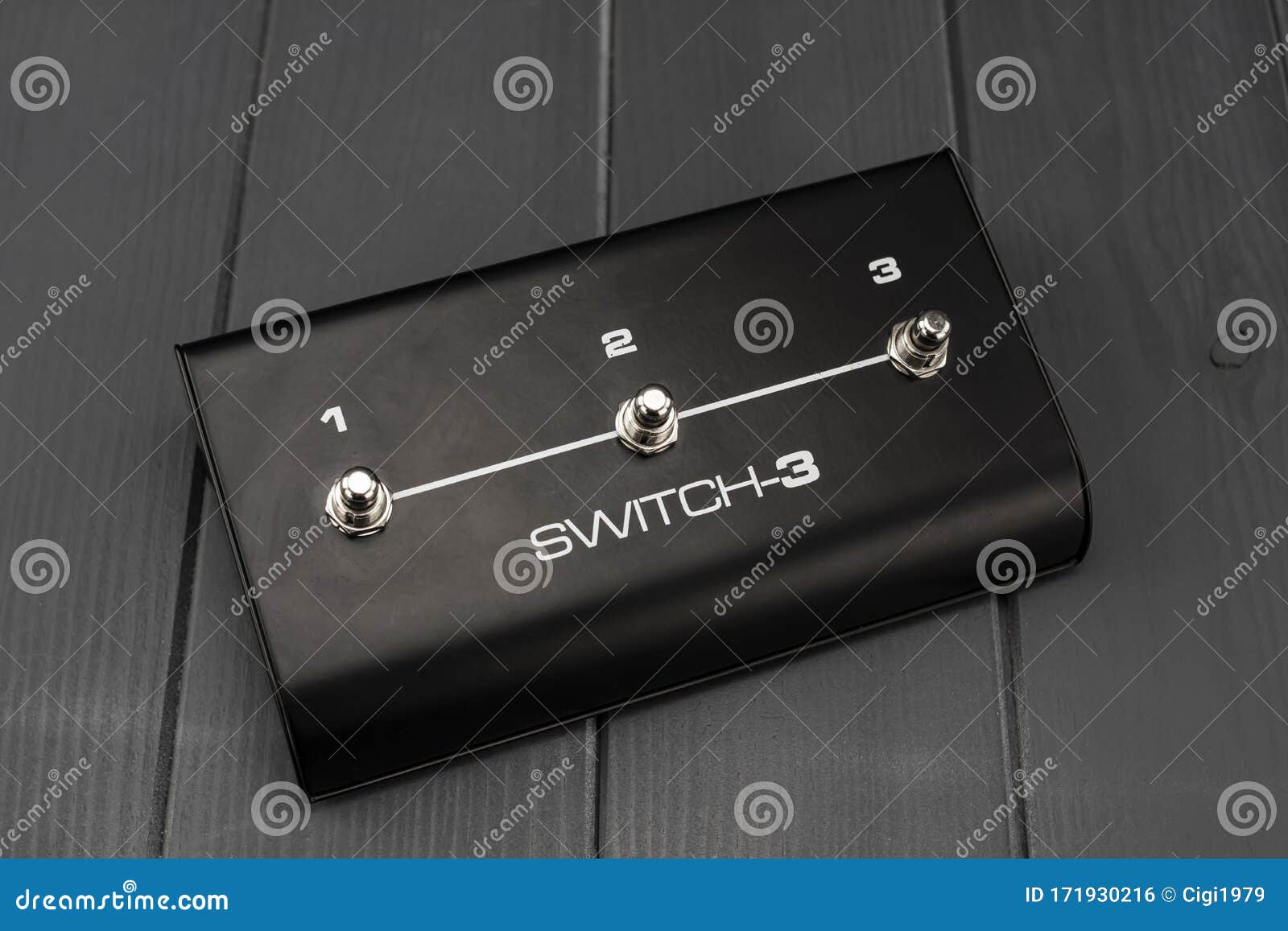 Switch Effects Pedal with Three Guitar Processes Stock Photo - Image of ...