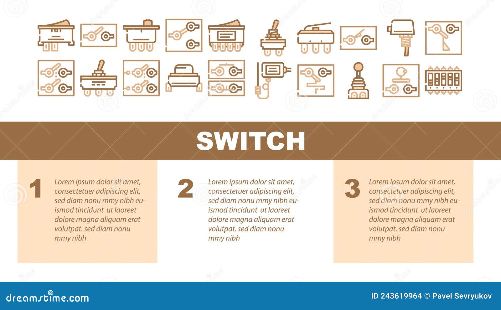 Switch Electricity Accessory Landing Header Vector Stock Vector ...
