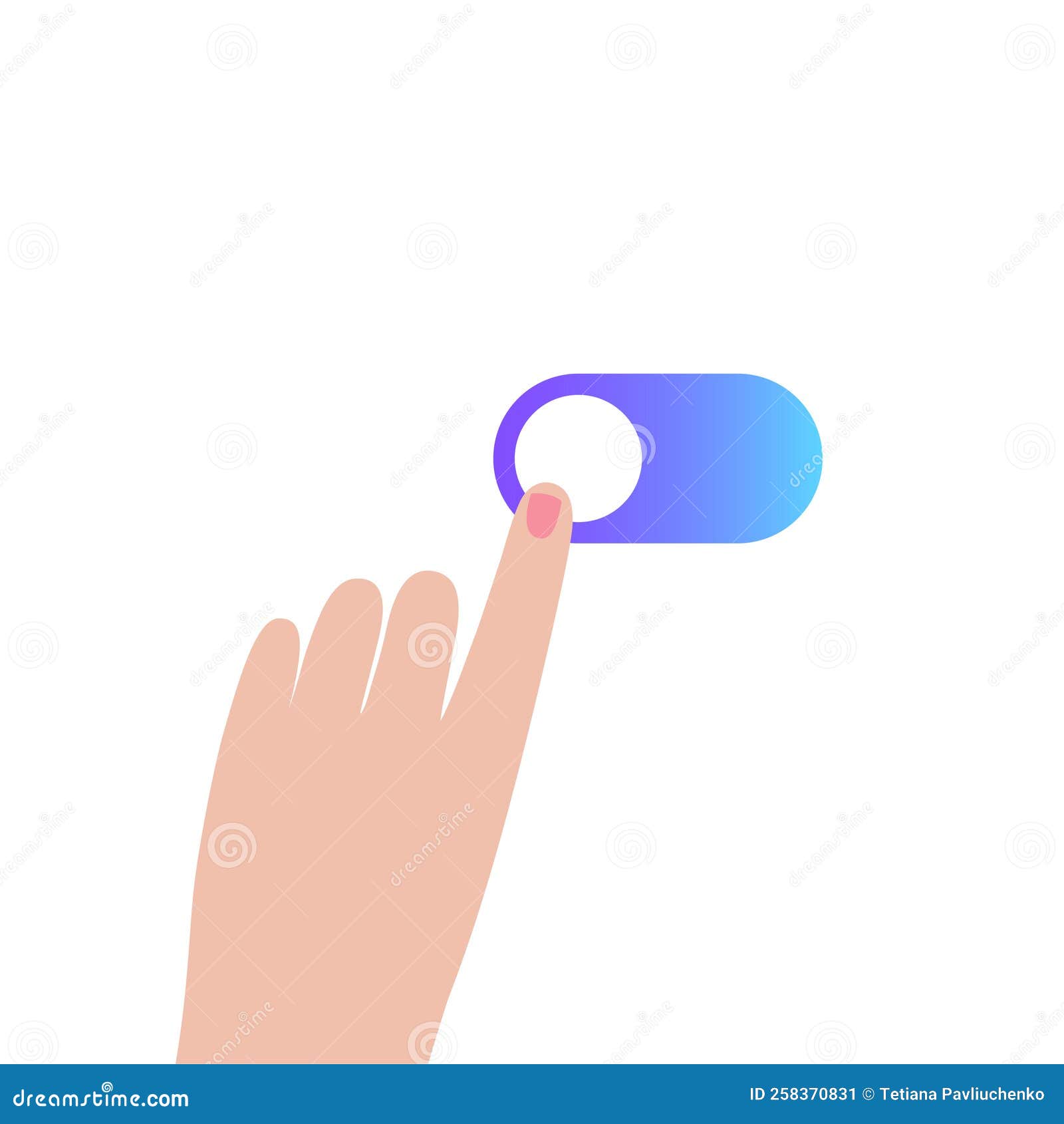 Toggle Button Icon Stock Vector Illustration Of Power 258370831