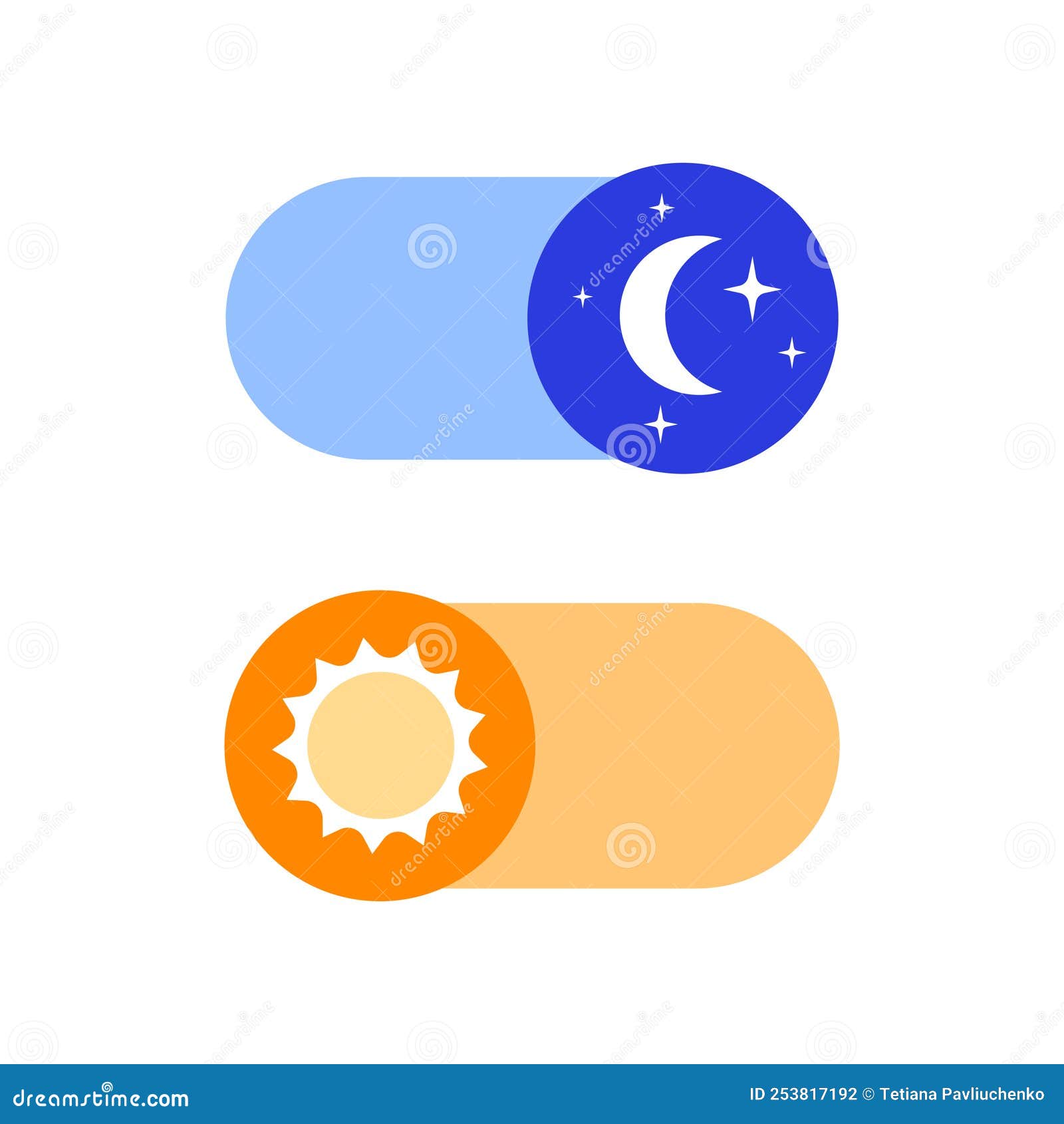 Slider Day Night stock vector. Illustration of interface - 253817192