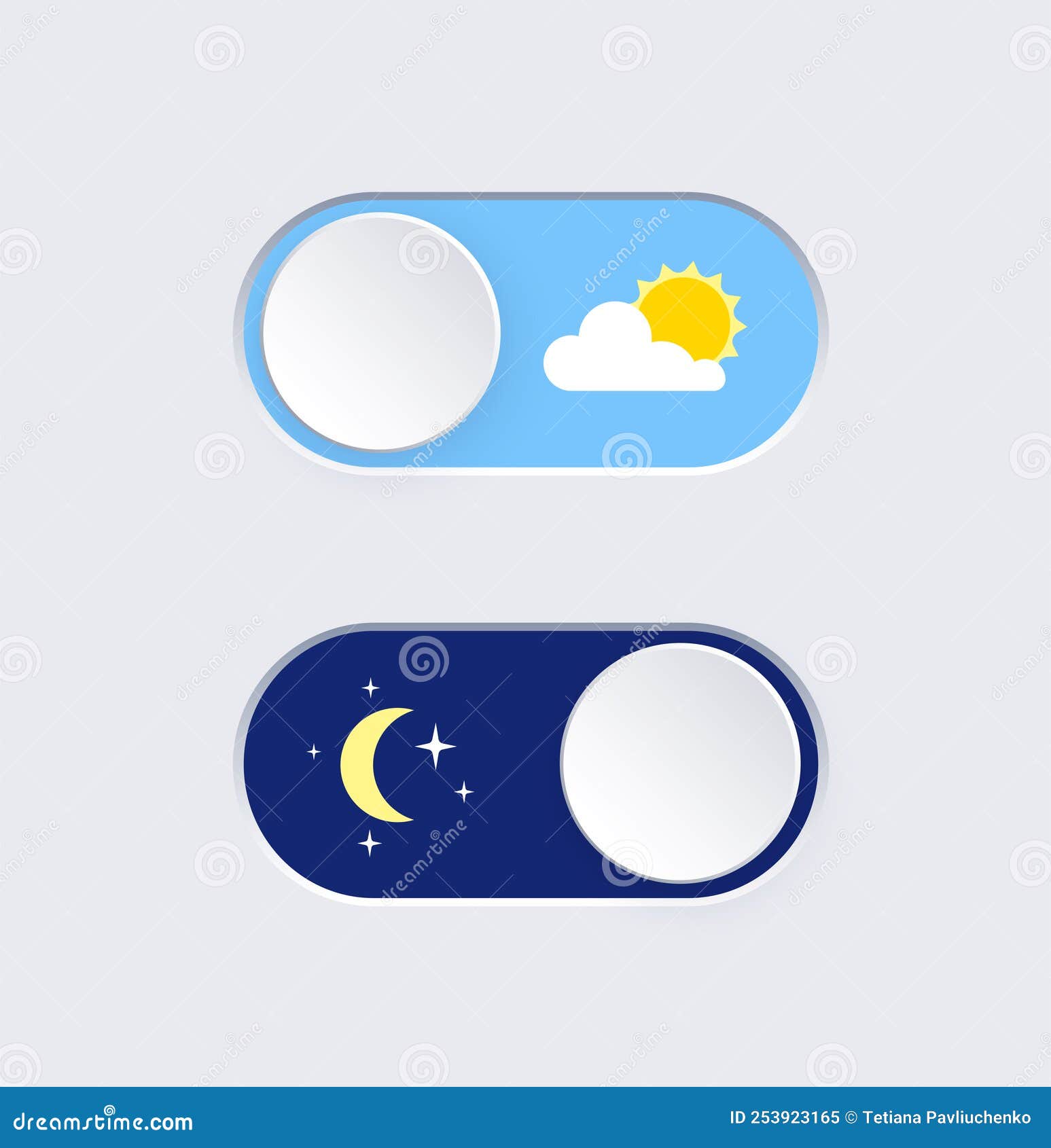 Slider Day Night Stock Vector Illustration Of Dark 253923165