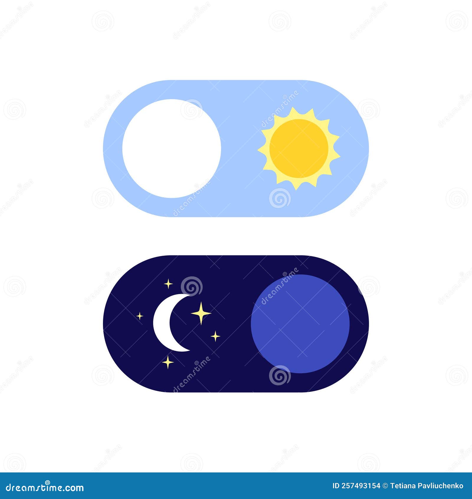 Slider Day Night stock vector. Illustration of active - 257493154