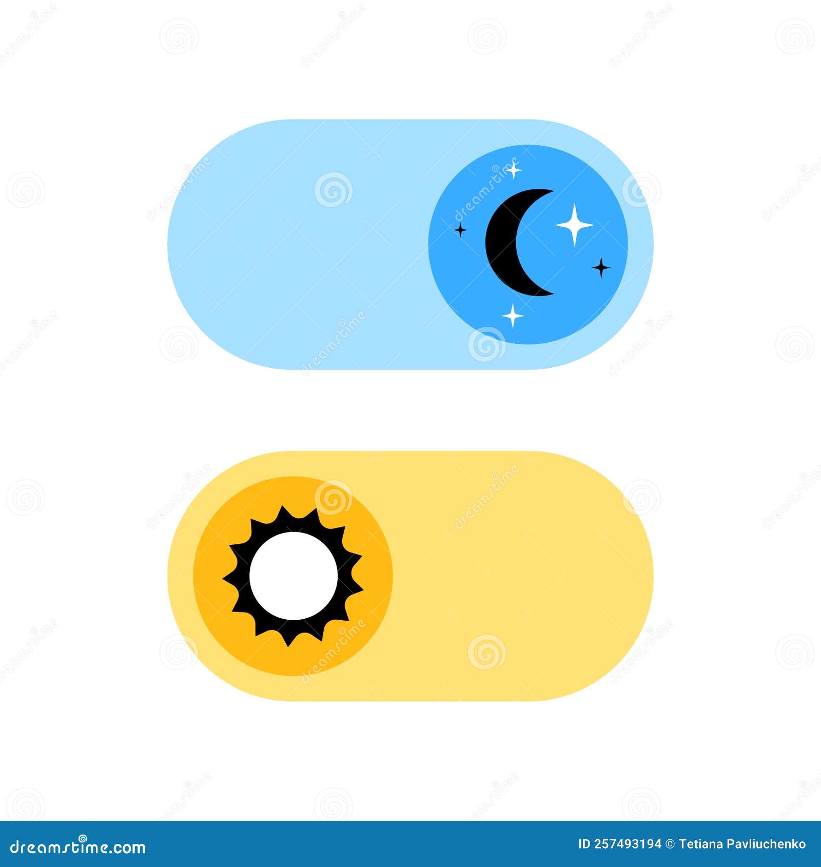 Slider Day Night stock vector. Illustration of unlock - 257493194
