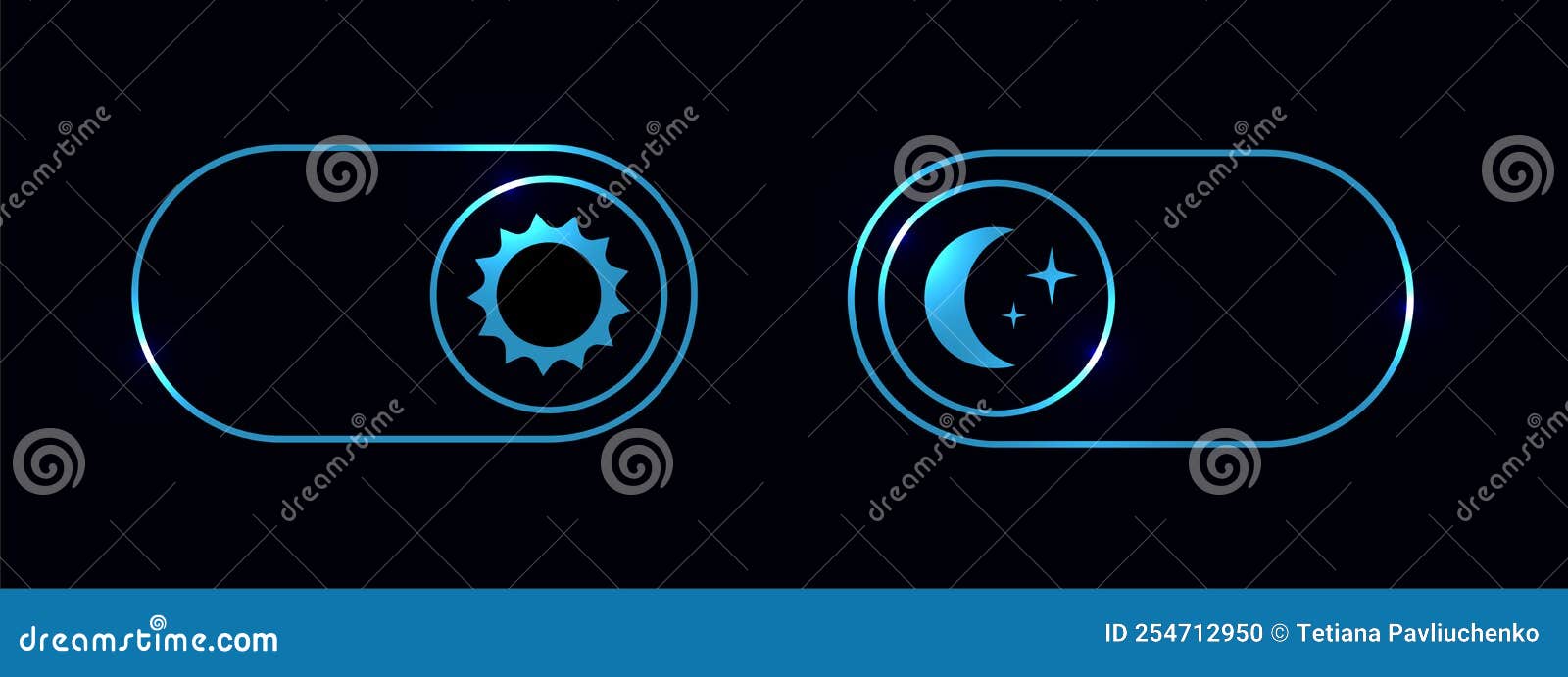 Slider Day Night stock vector. Illustration of control - 254712950