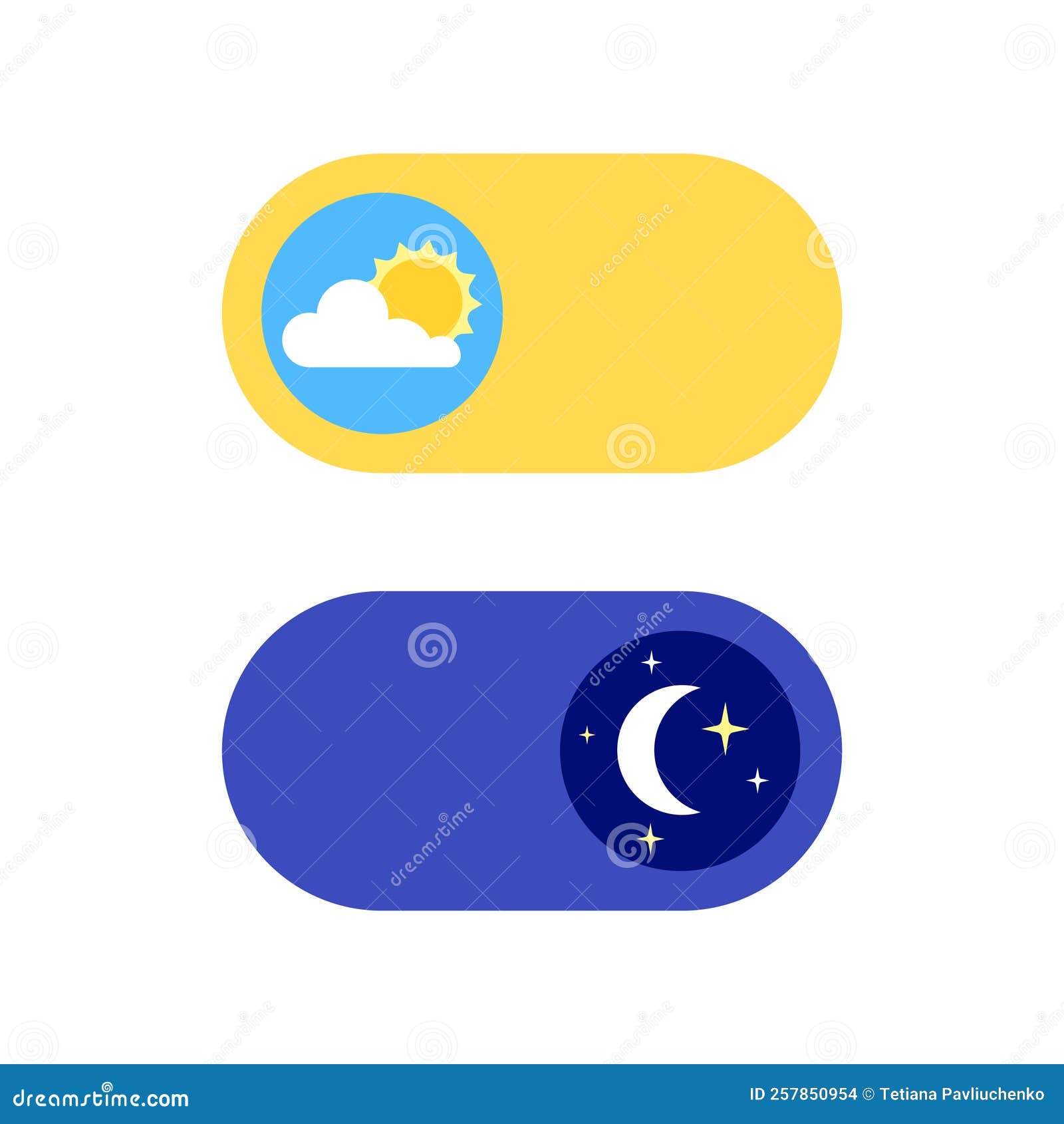 Slider Day Night stock vector. Illustration of mode - 257850954
