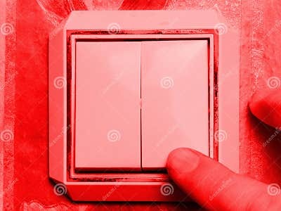 The Switch is in an Emergency Position. Concept Stock Image - Image of ...