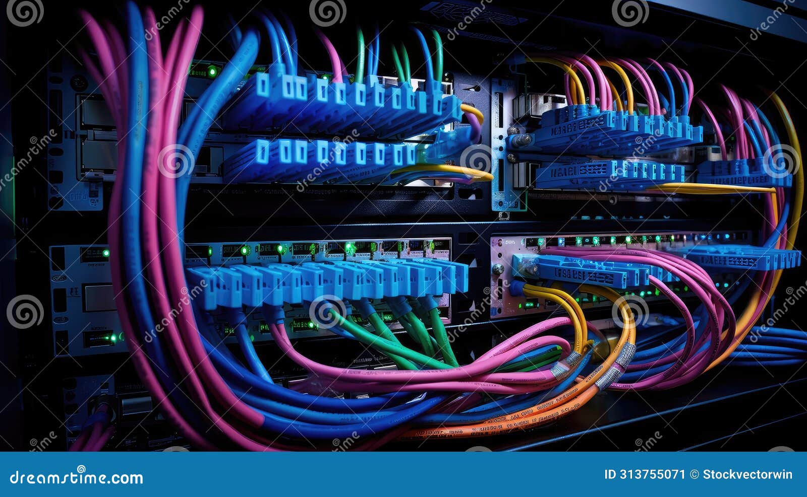 Switch ethernet cables stock illustration. Illustration of networking ...