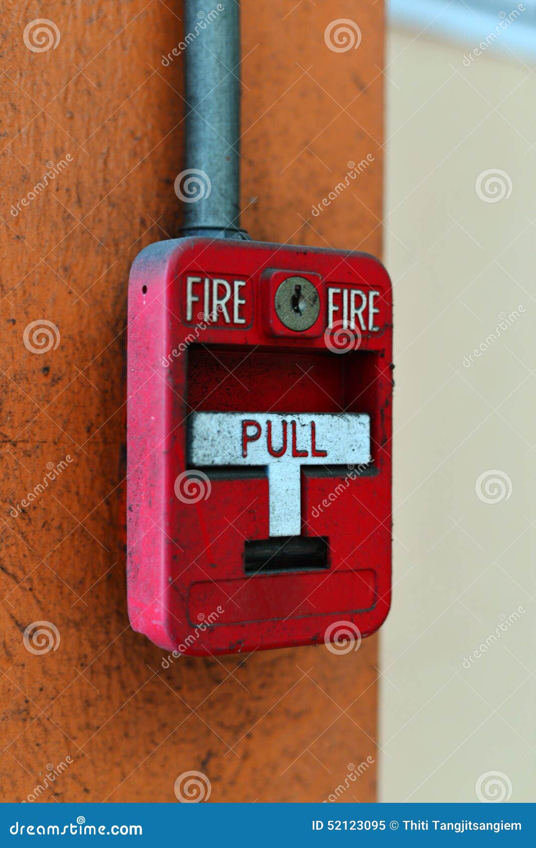 Switch Fire Alarm on Brick Wall Stock Image - Image of industries ...