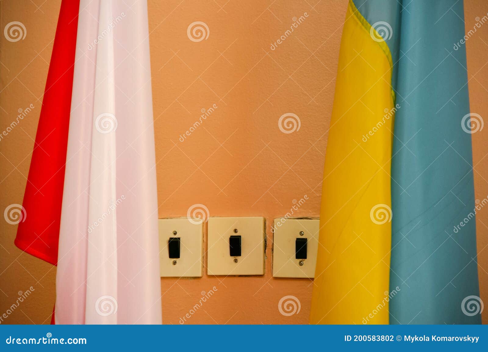 Switch and Flags of Poland and Ukraine Stock Photo - Image of house ...