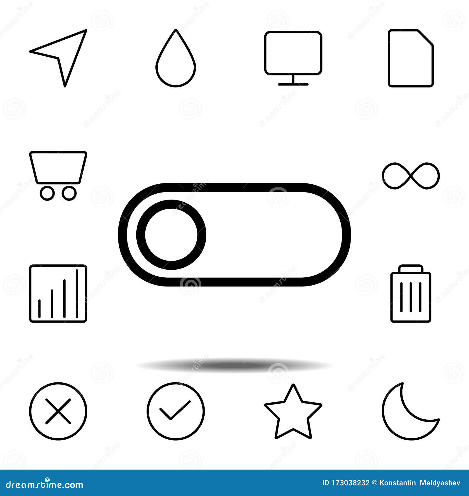 Switch Icon. Simple Thin Line, Outline Vector Element of Minimalistic, Web Icons Set for UI and ...