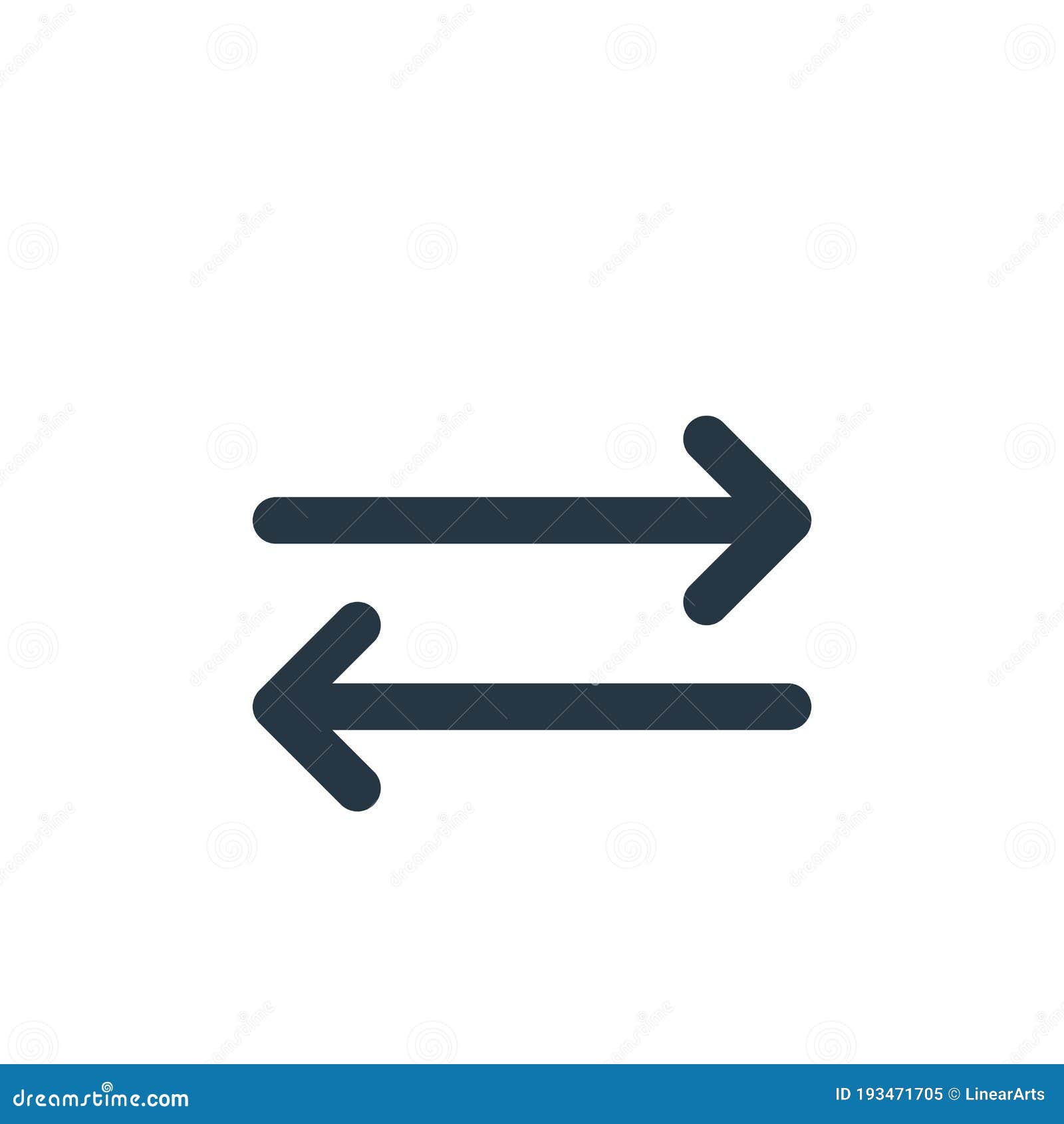 Switch Icon Vector from Arrows Concept. Thin Line Illustration of ...