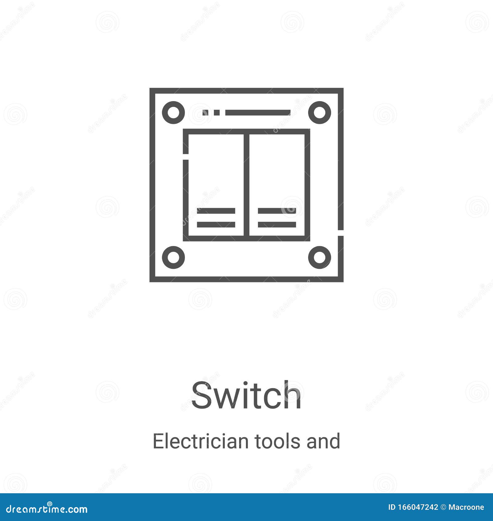 Switch Icon Vector from Electrician Tools and Elements Collection. Thin ...